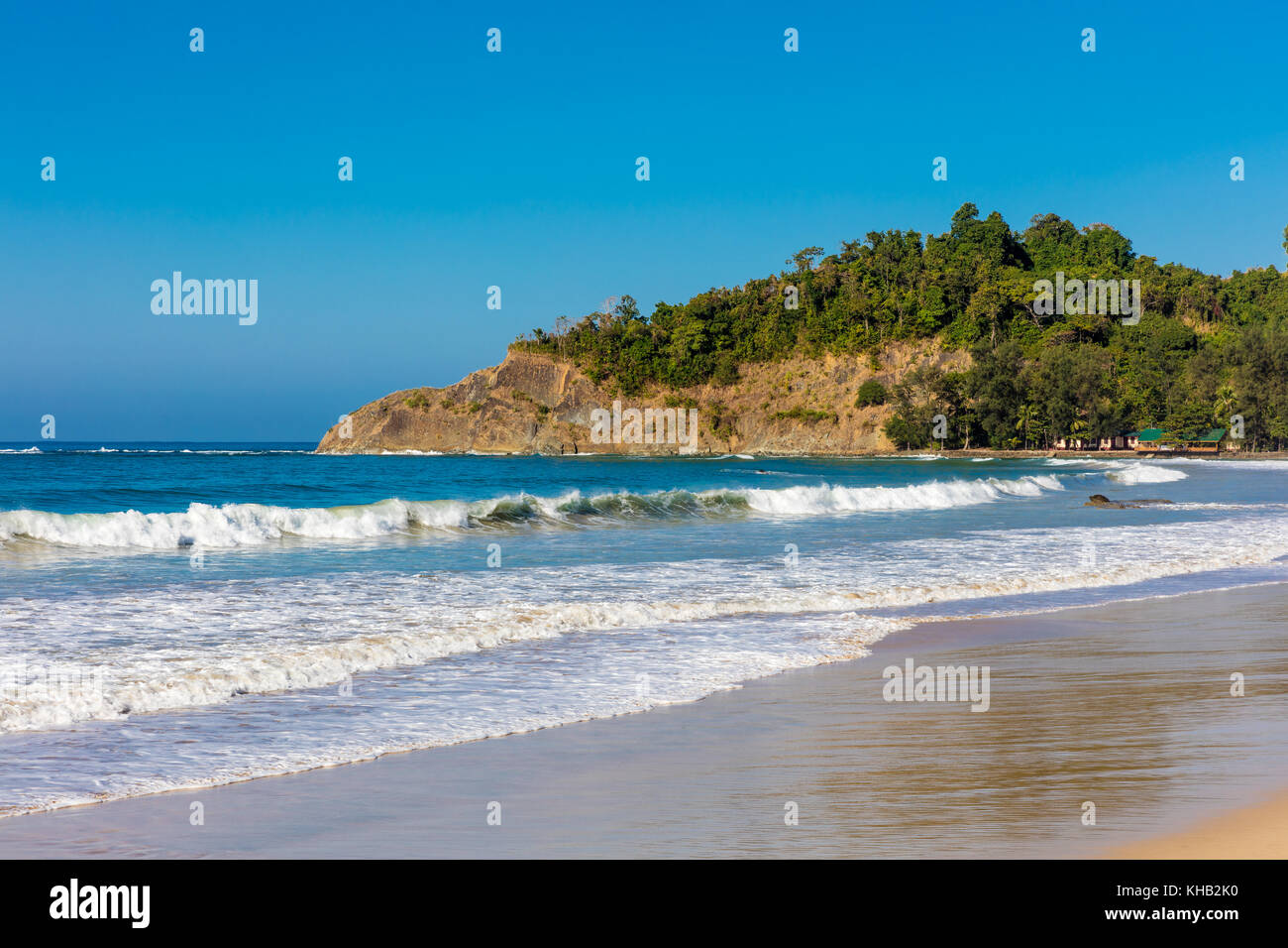 Ngapali Beach near Thandwe at Rakhine state in Myanmar (Burma Stock ...