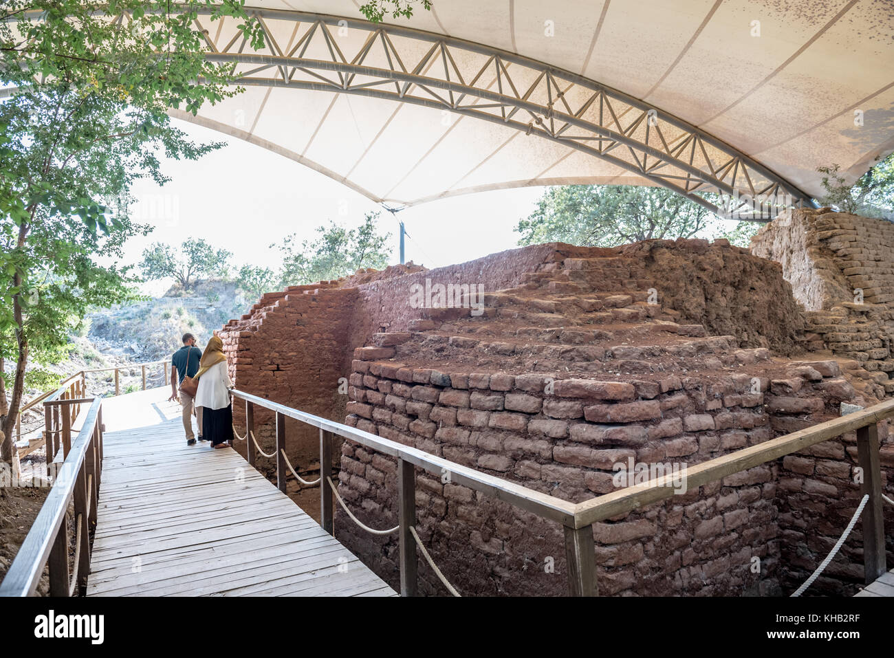 Ruins of ancient legendary city of Troy in Canakkale, Turkey.TURKEY ...