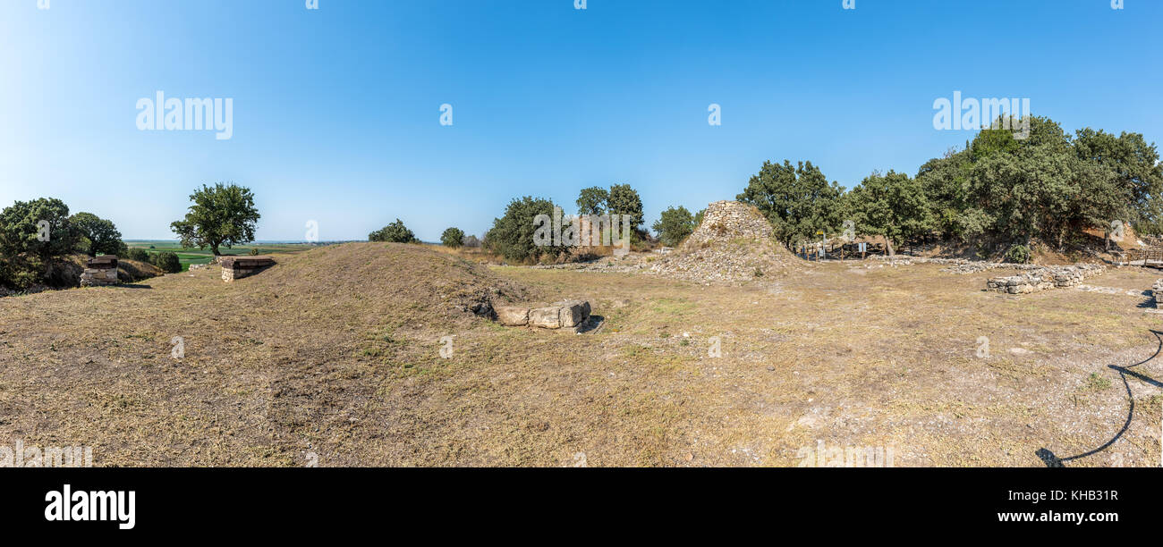 High Resolution panoramic view of Ruins of ancient legendary city of ...