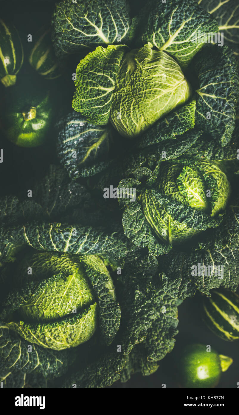 Raw fresh uncooked green cabbage texture and background Stock Photo - Alamy