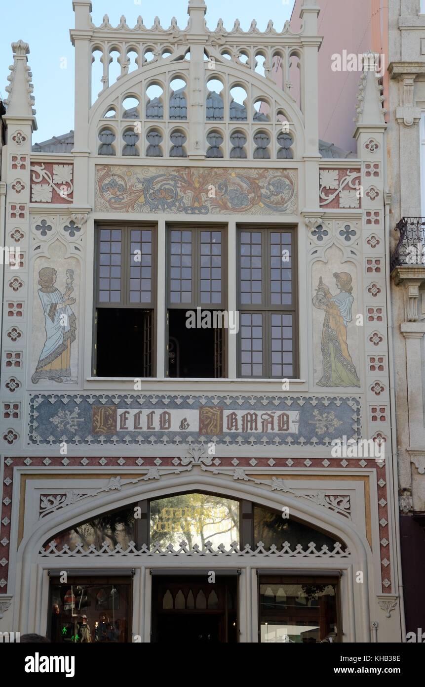 Exterior of the famous Lello Bookshop Porto Portugal Stock Photo - Alamy