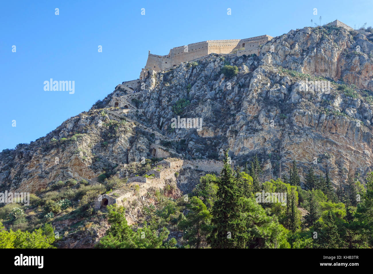 The castle Palamidi above Nafplio, Greece Stock Photo - Alamy