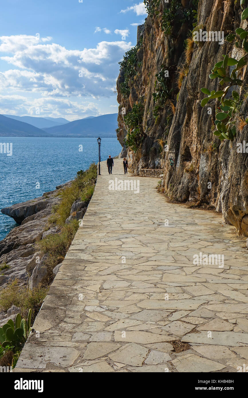 Greece walkway hi-res stock photography and images - Alamy