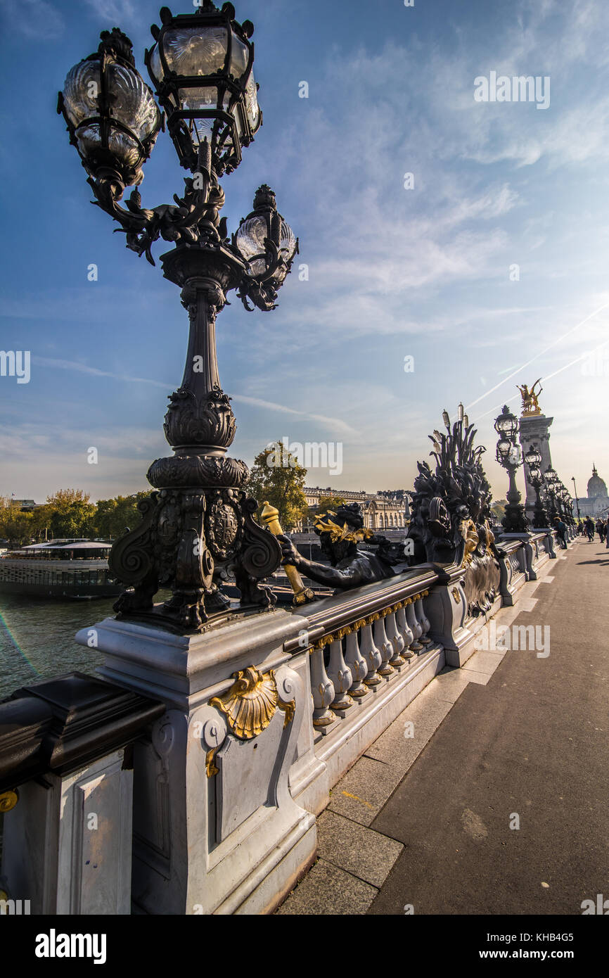 Paris. Image of the Alexandre III Bridge located in Paris, France Stock ...