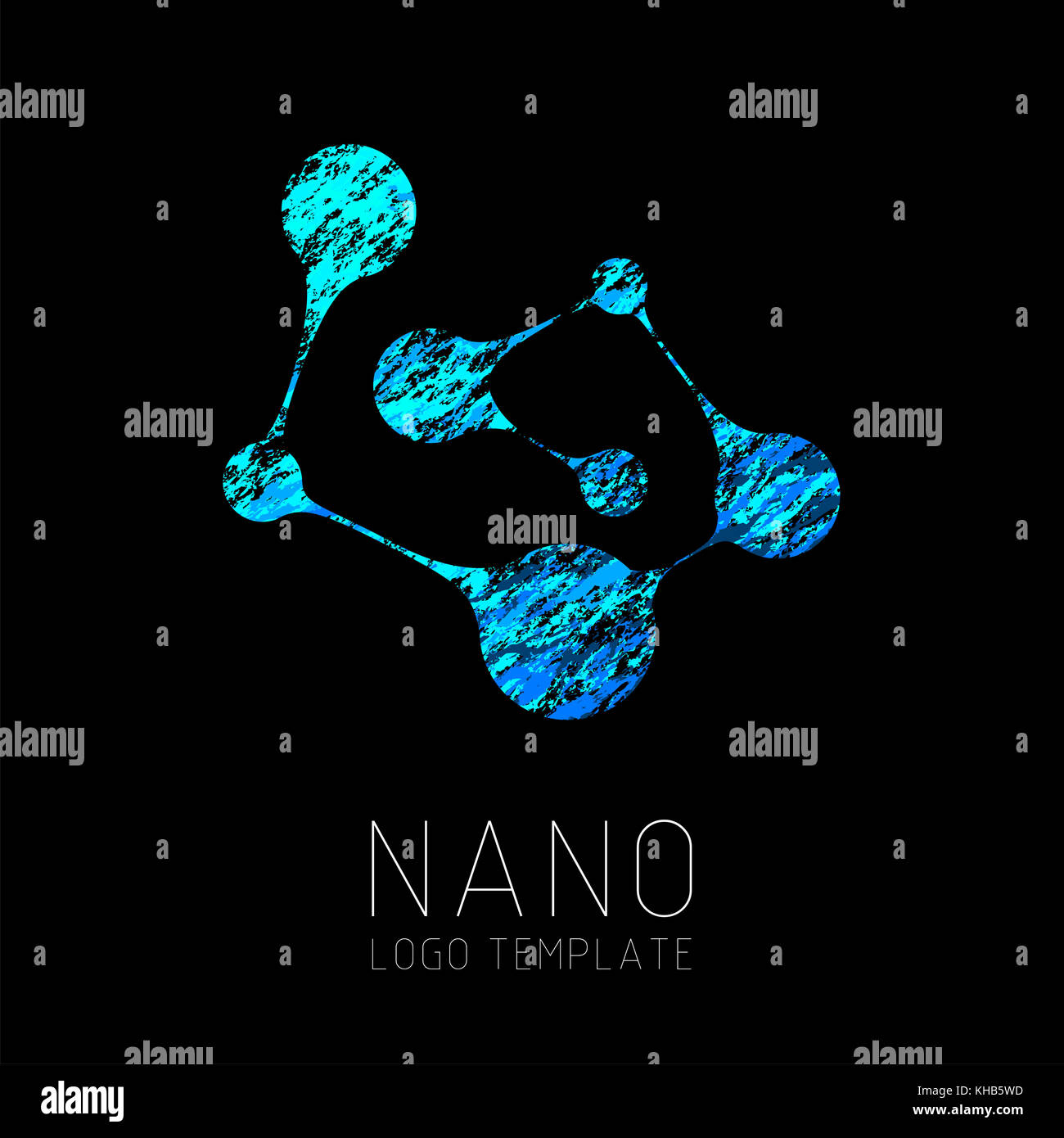 Nanotechnology creative logo design. Vector logo template. Creative ...