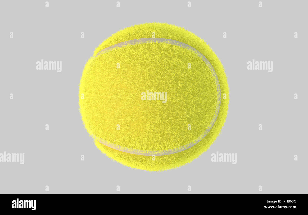 A regular unbranded generic yellow tennis ball on an isolated ...