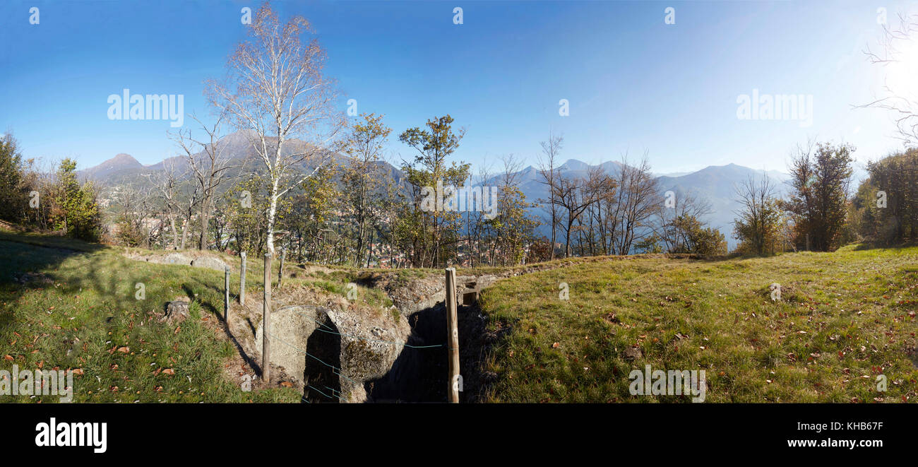 Remains of the Cadorna Line (Linea Cadorna), Belvederala la Crocetta ...