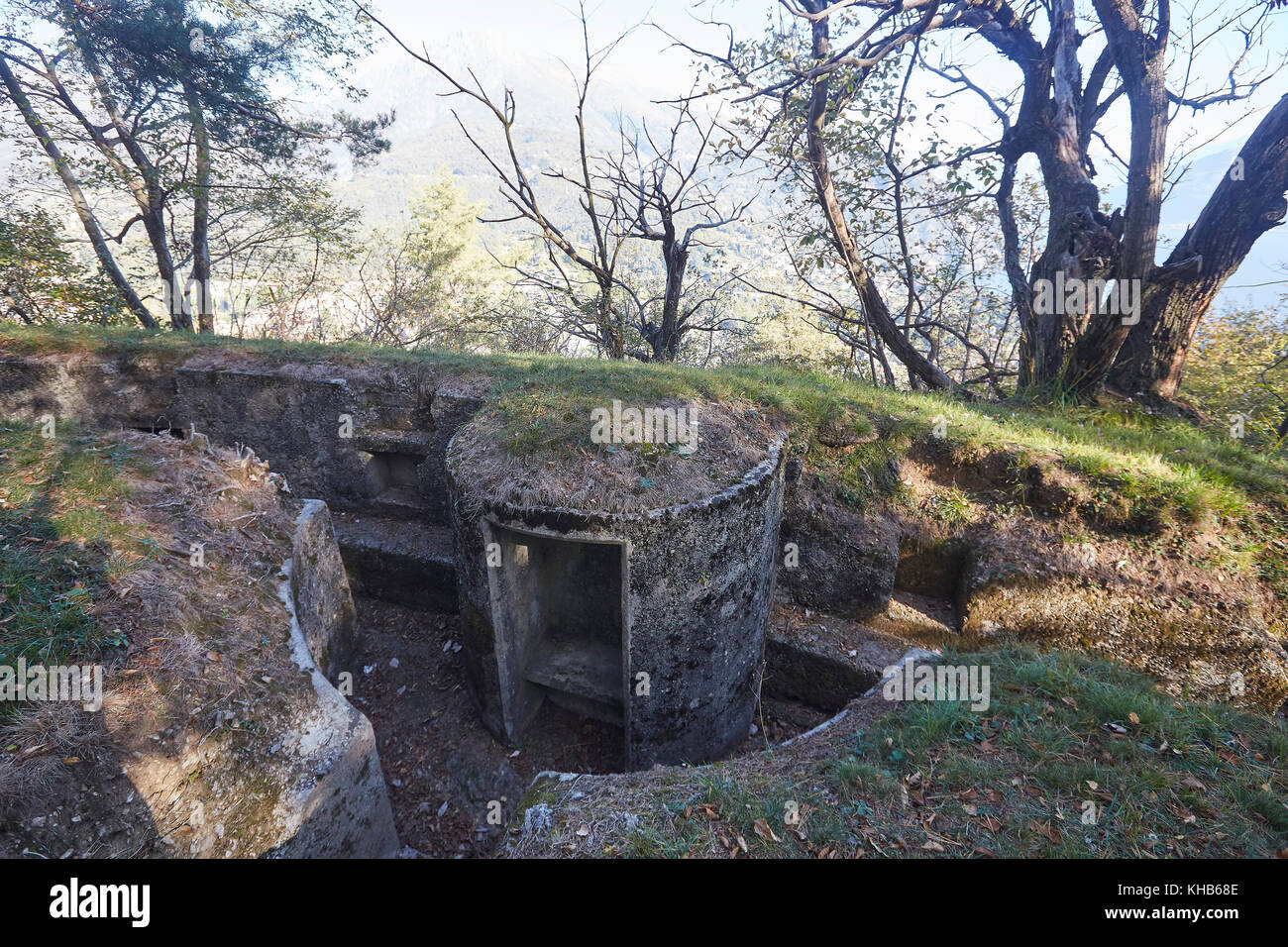 Remains of the Cadorna Line (Linea Cadorna), Belvederala la Crocetta ...