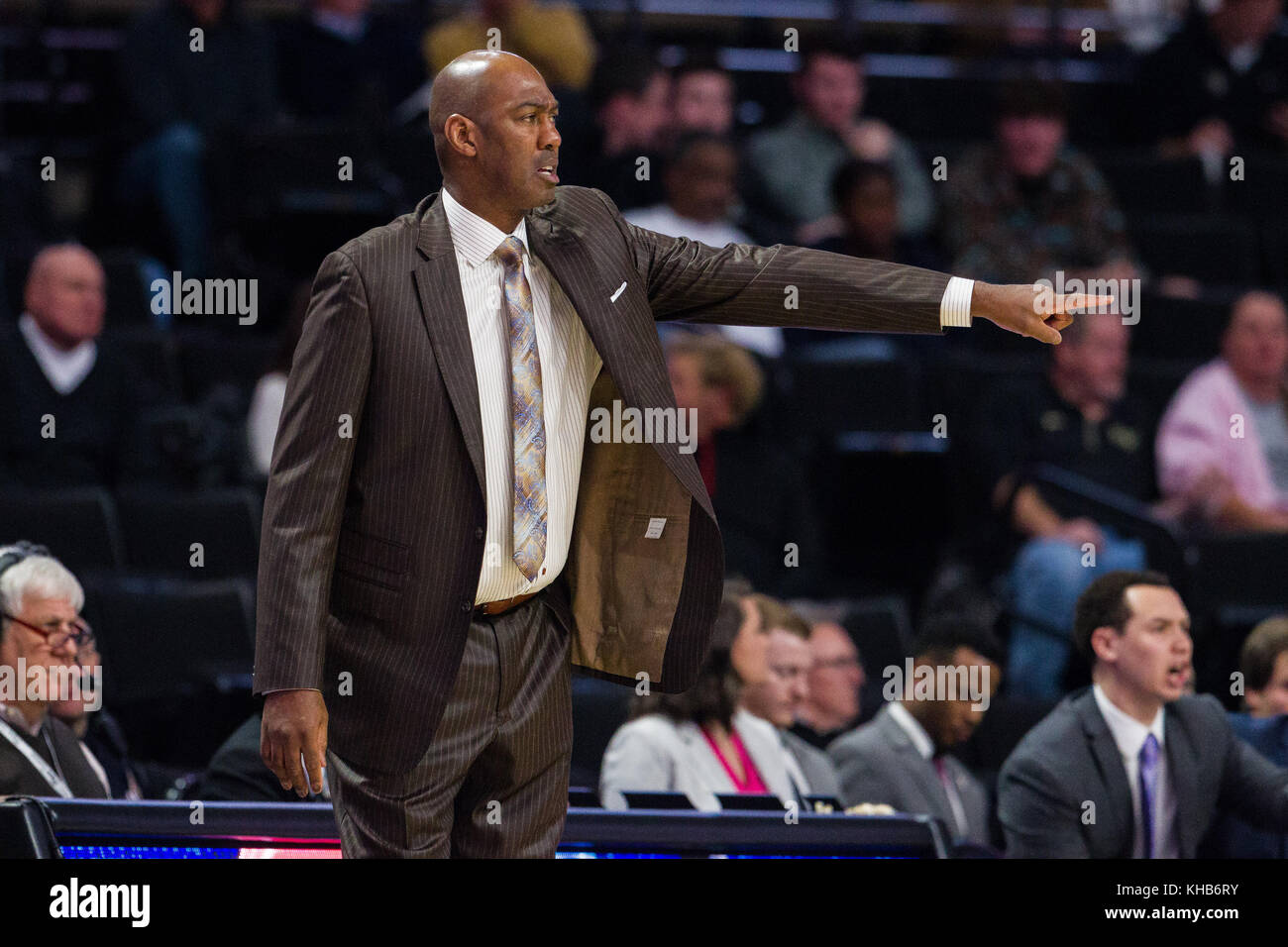 Winston-Salem, NC, USA. 14th Nov, 2017. Wake Forest head coach Danny ...