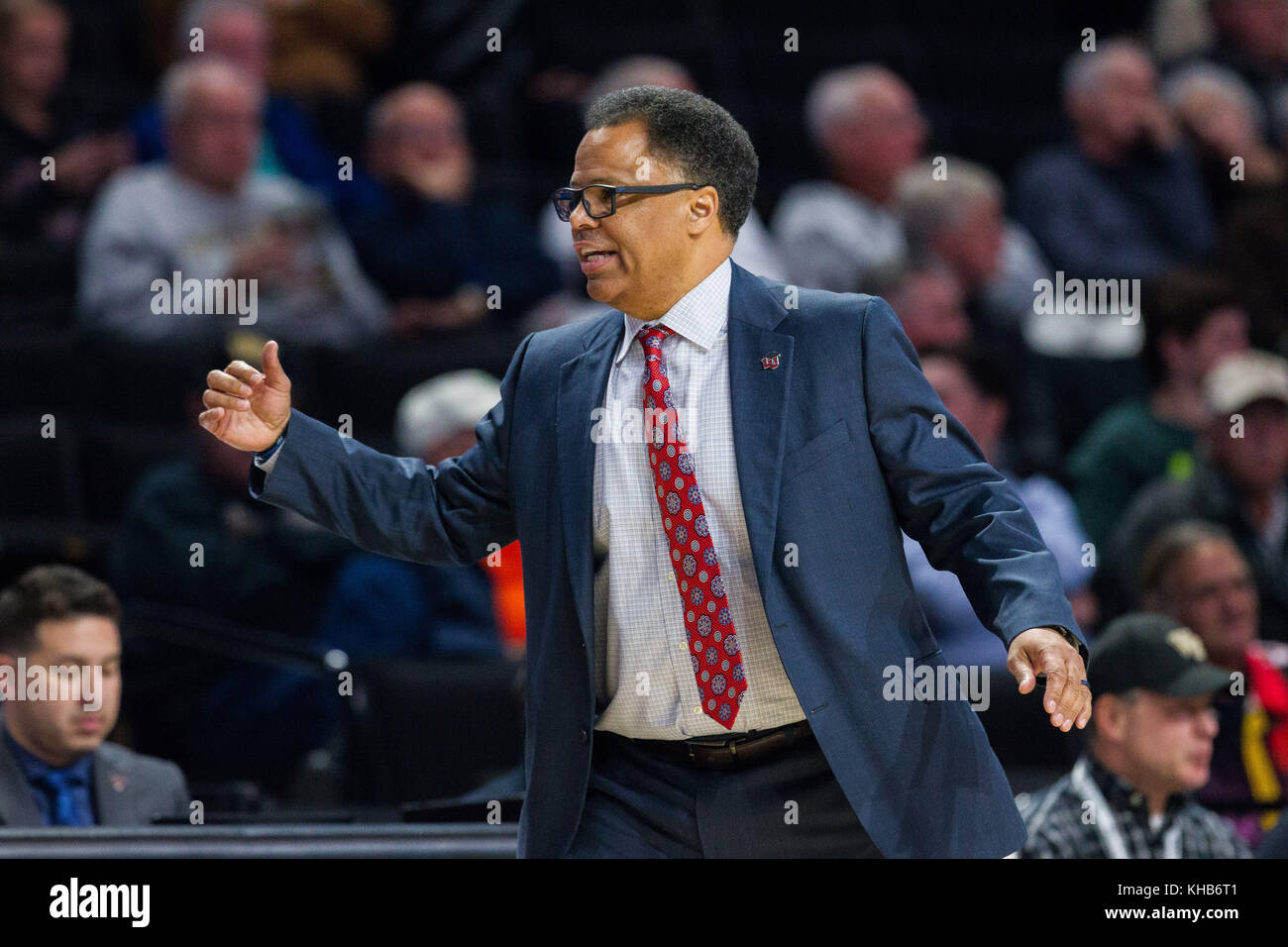Winston-Salem, NC, USA. 14th Nov, 2017. Liberty head coach Ritichie ...