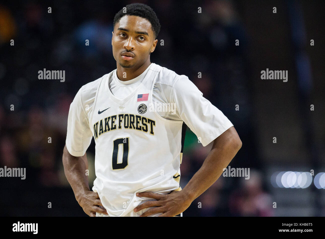 Winston-Salem, NC, USA. 14th Nov, 2017. Wake Forest guard Brandon ...