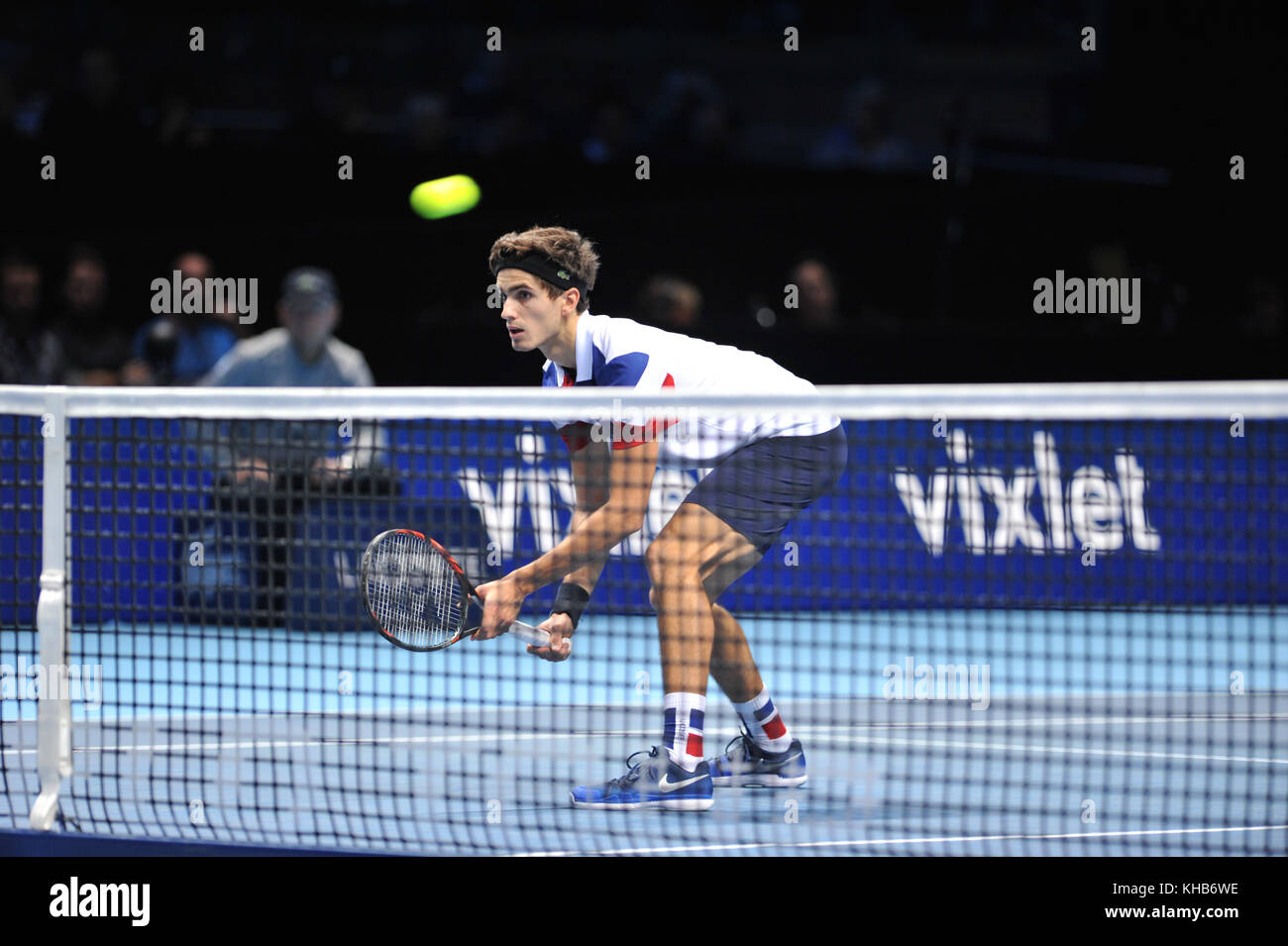 Nicolas Mahut (FRA) competing in the doubles competition in the Nitto ...