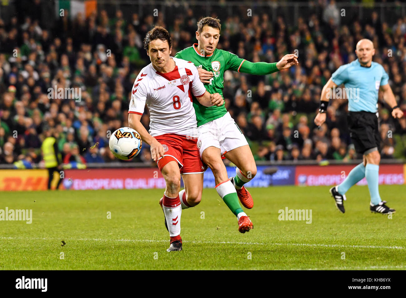 Dublin, Ireland. 14th Nov, 2017. Thomas Delaney and Wes Hoolahan during ...
