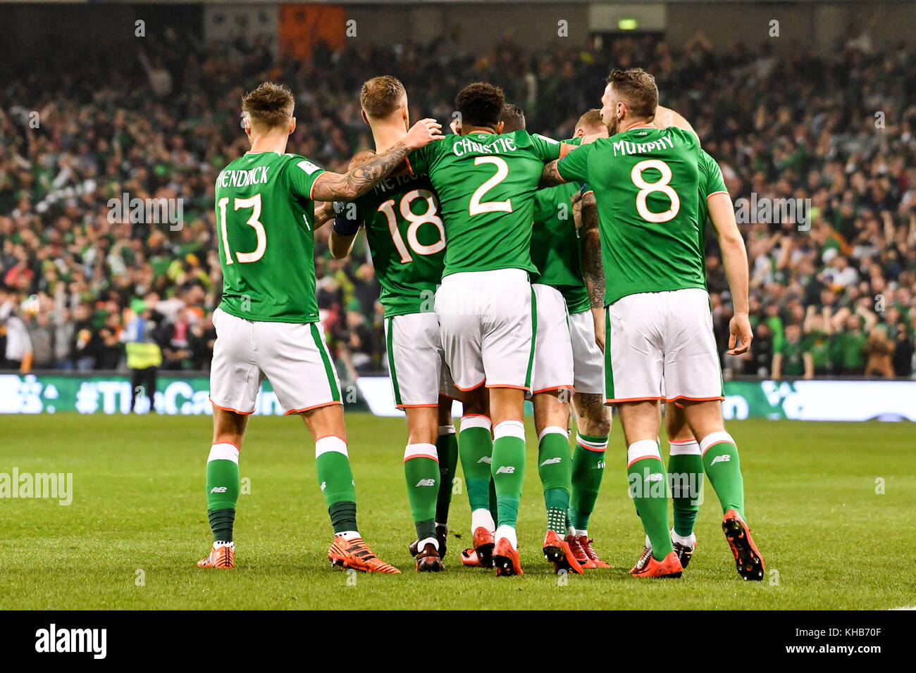 Dublin, Ireland. 14th Nov, 2017. Ireland team celebrates during the ...