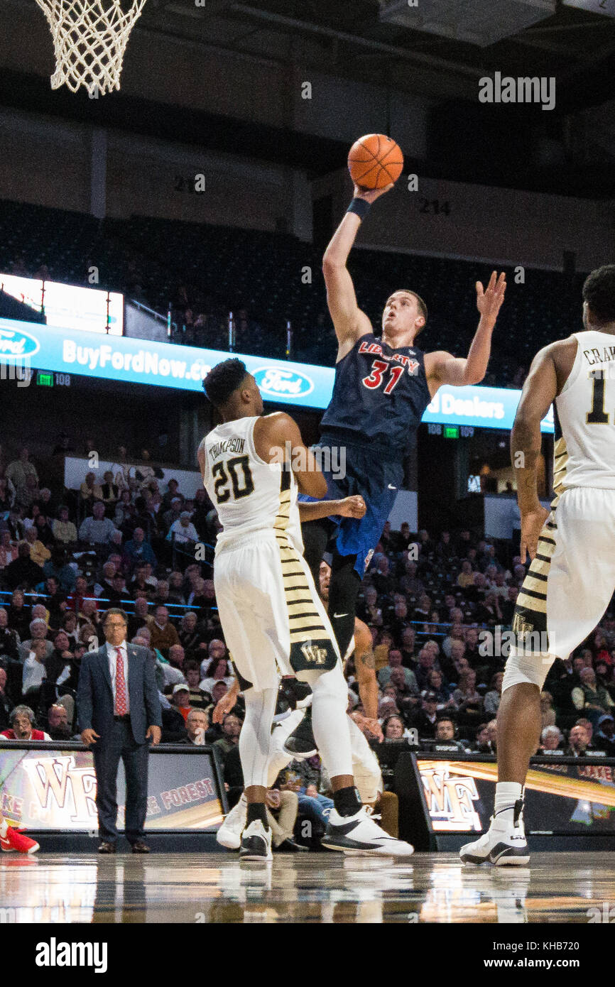 Winston-Salem, NC, USA. 14th Nov, 2017. Wake Forest forward Terrence ...