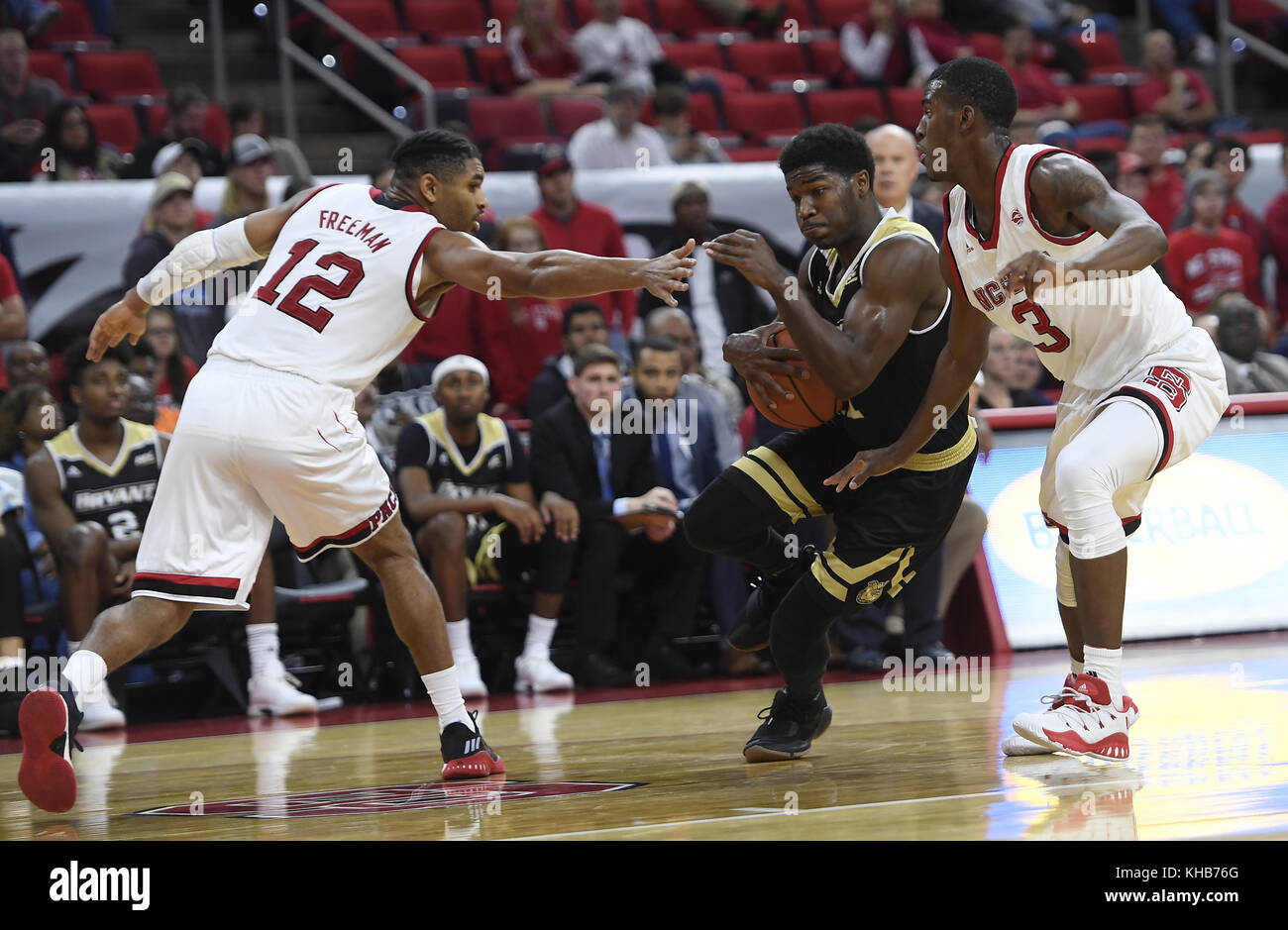 Raleigh, North Carolina, USA. 14th Nov, 2017. ADAM GRANT, center, of ...