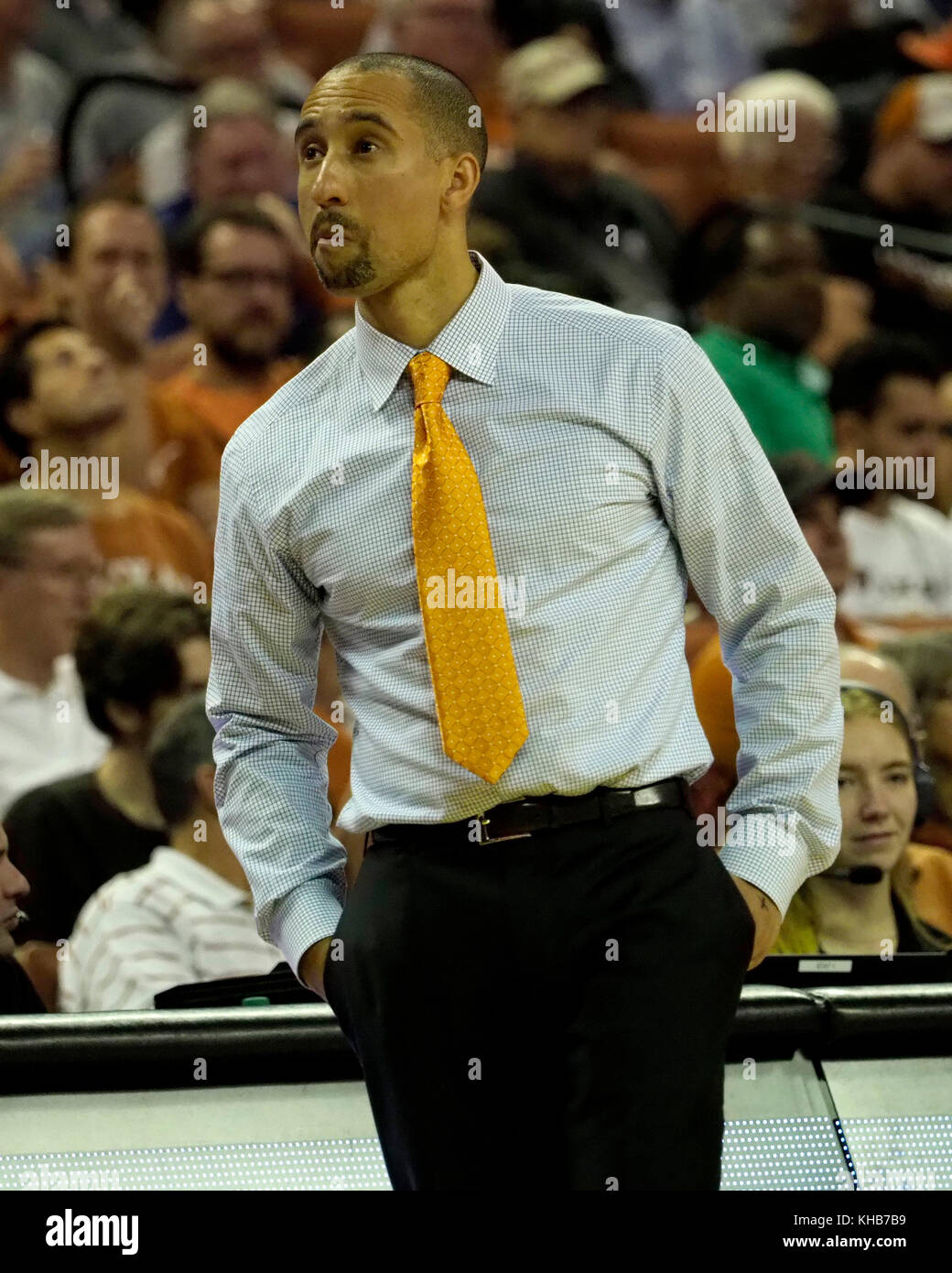 Austin, Texas. Nov 14th, 2017. Head coach Shaka Smart of the Texas ...