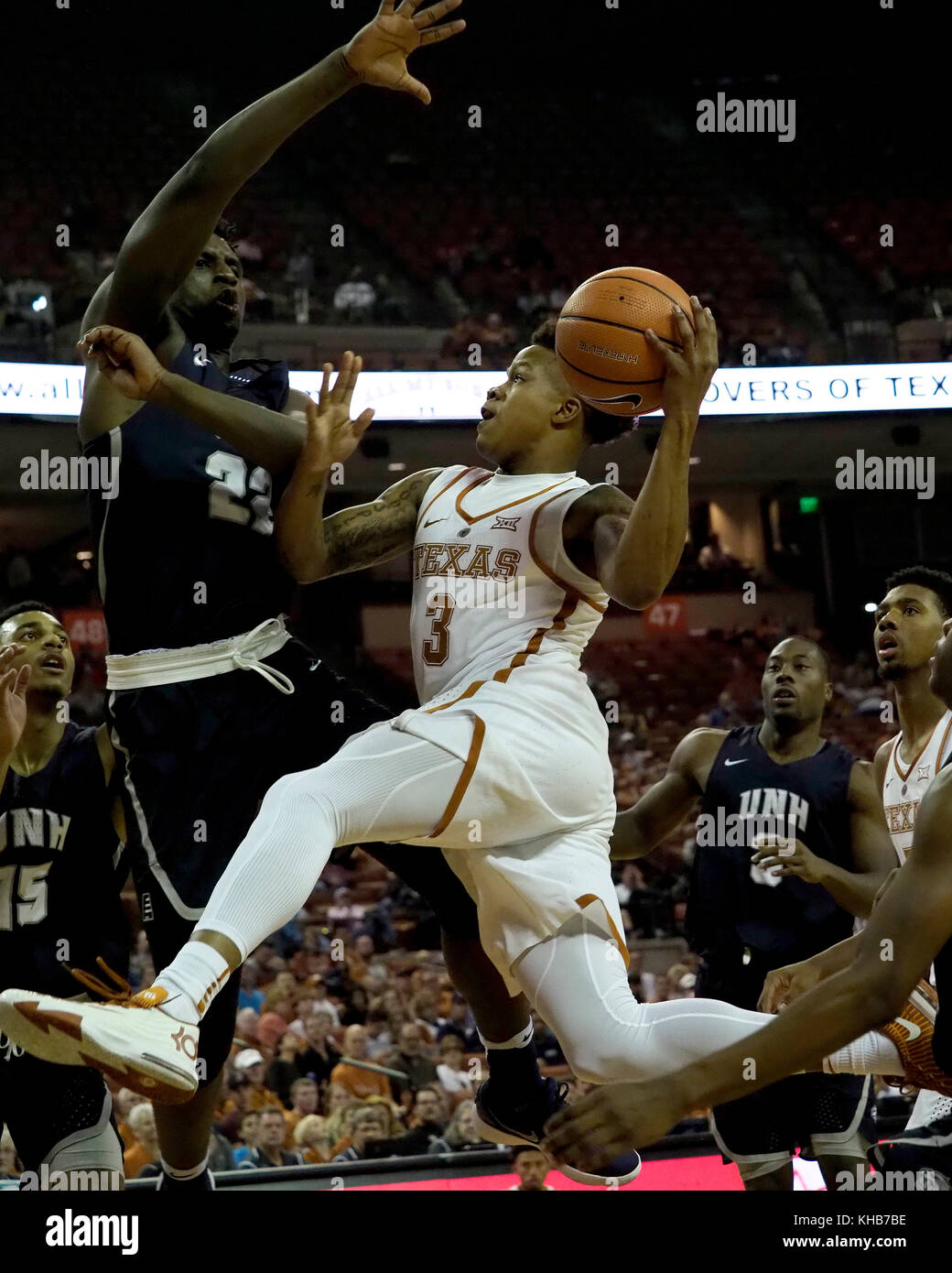 Austin, Texas. Nov 14th, 2017. Jacob Young #3 of the Texas Longhorns in ...