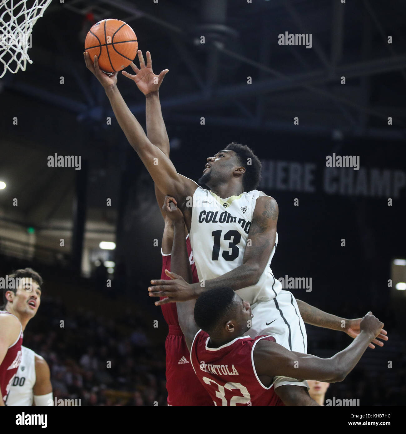 Boulder. 14th Nov, 2017. Colorado's Namon Wright lays one in over ...