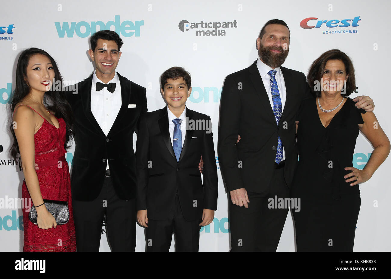 WESTWOOD, CA - NOVEMBER 14: R.J. Palacio, Family, at Premiere Of ...