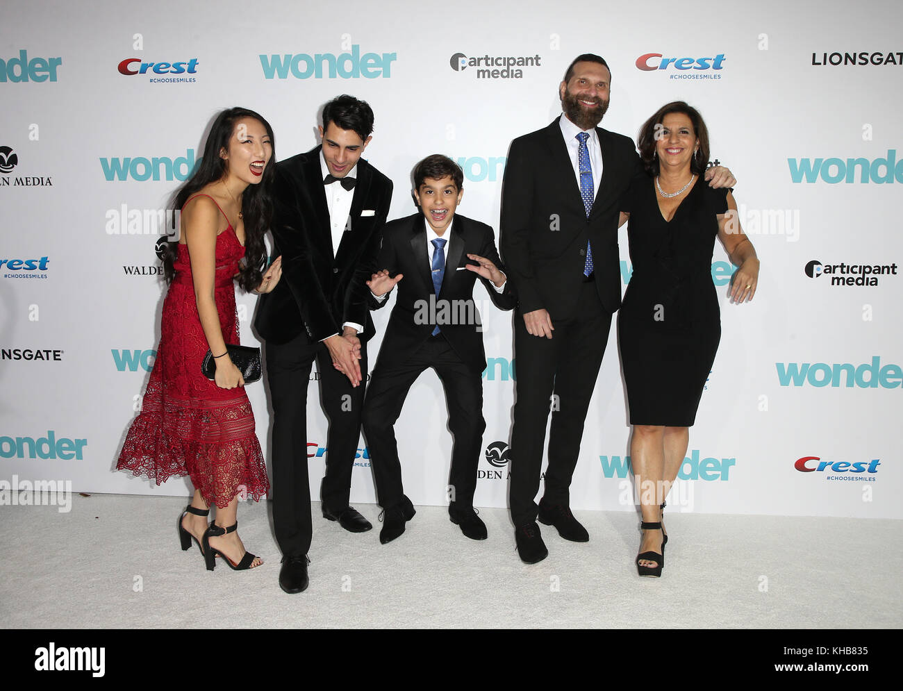 WESTWOOD, CA - NOVEMBER 14: R.J. Palacio, Family, at Premiere Of ...