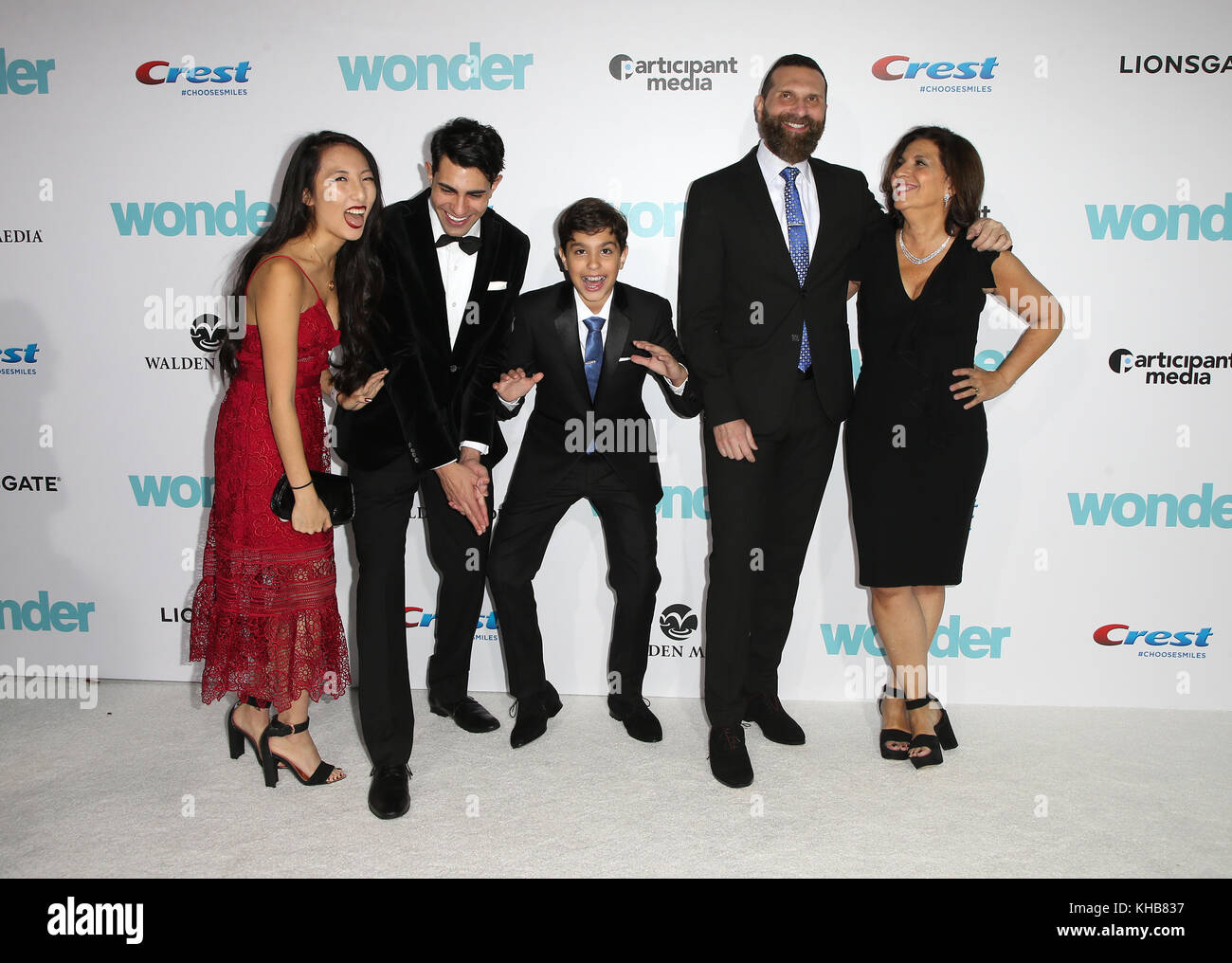 WESTWOOD, CA - NOVEMBER 14: R.J. Palacio, Family, at Premiere Of ...