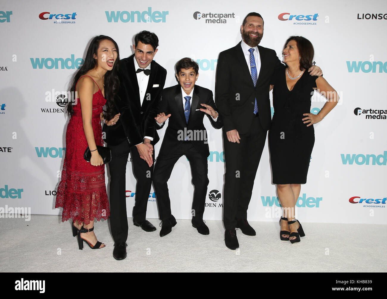WESTWOOD, CA - NOVEMBER 14: R.J. Palacio, Family, at Premiere Of ...