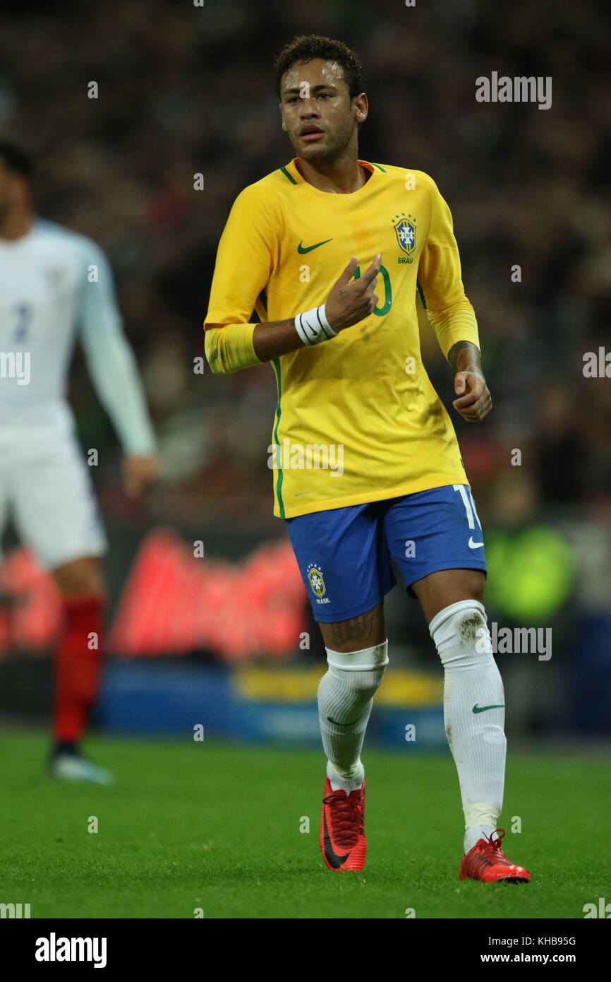 Neymar Jr (Brazil) at the England v Brazil international friendly match ...