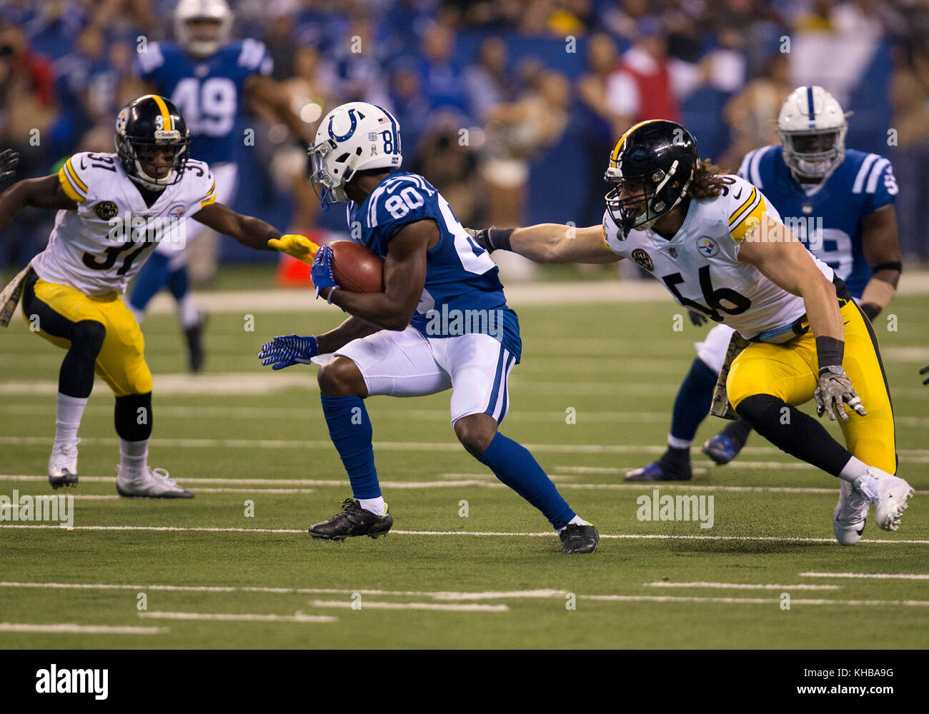 November 12, 2017: Indianapolis Colts wide receiver Chester Rogers (80 ...