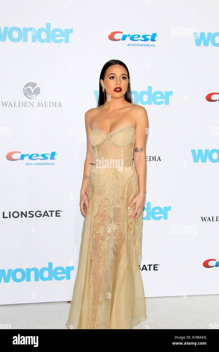 Los Angeles, CA, USA. 14th Nov, 2017. Bea Miller at arrivals for WONDER ...