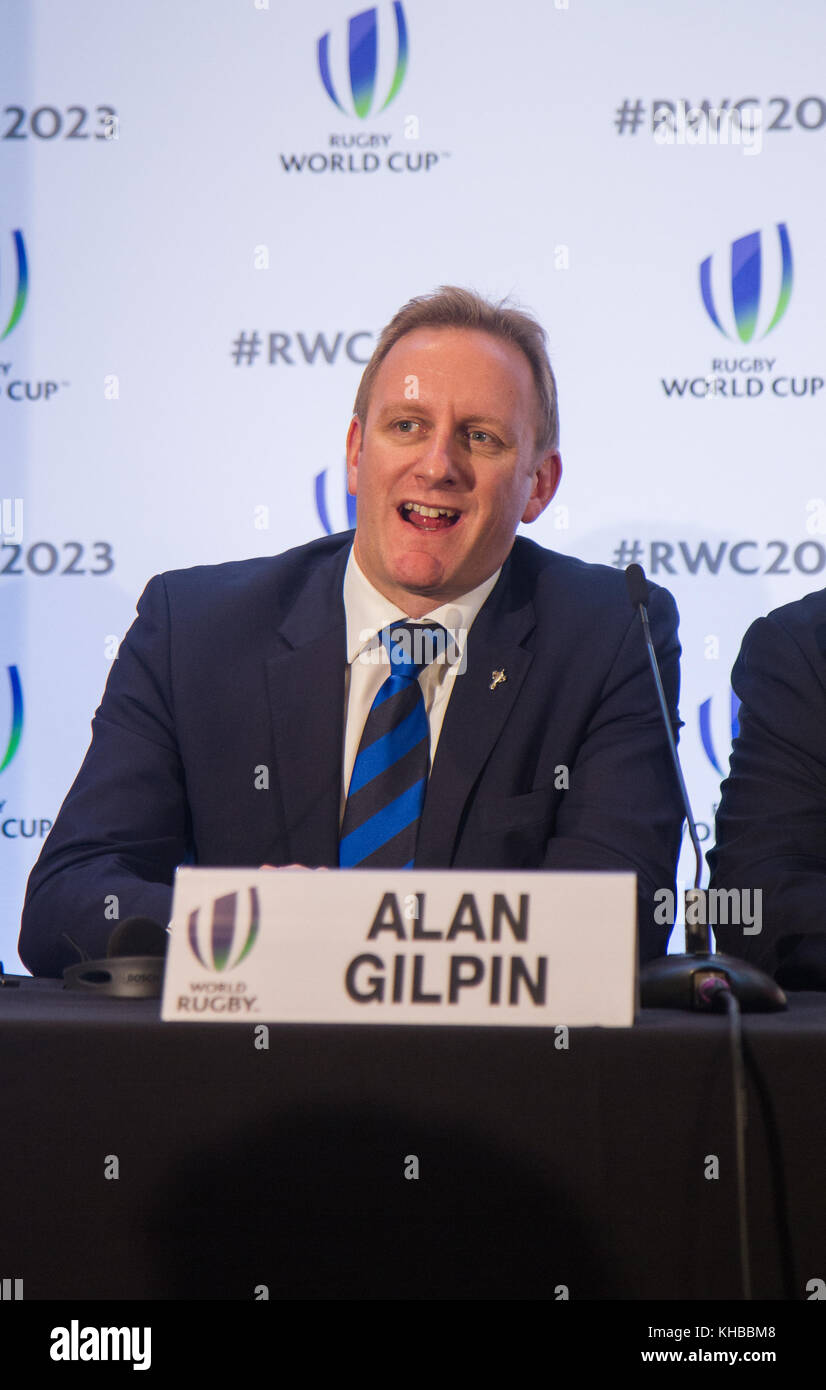 London, UK. 15th November 2017. Alan Gilpin (Head of Rugby World Cup ...