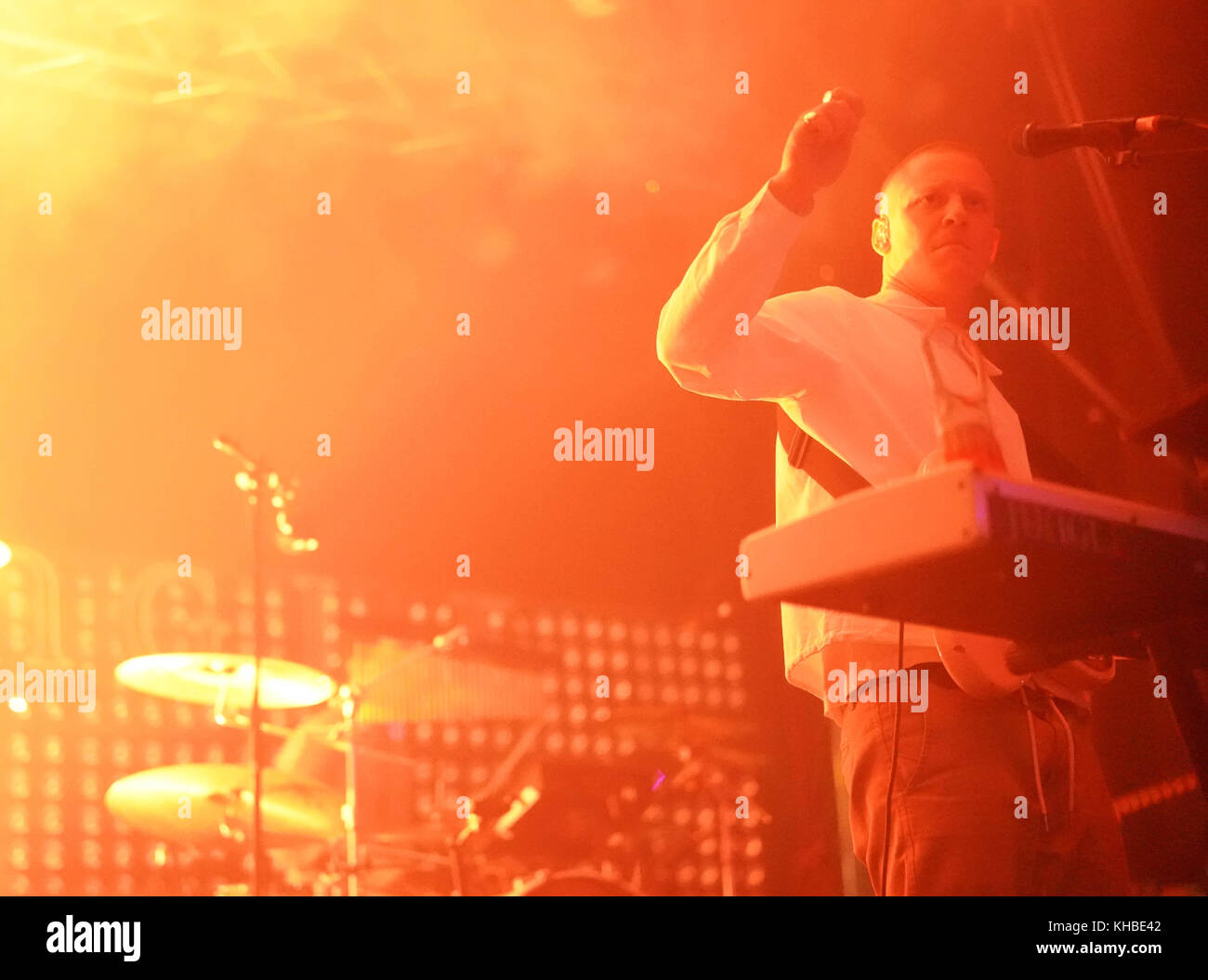 London, UK. 15th Nov, 2017. Josh Lloyd-Watson of Jungle performing live ...