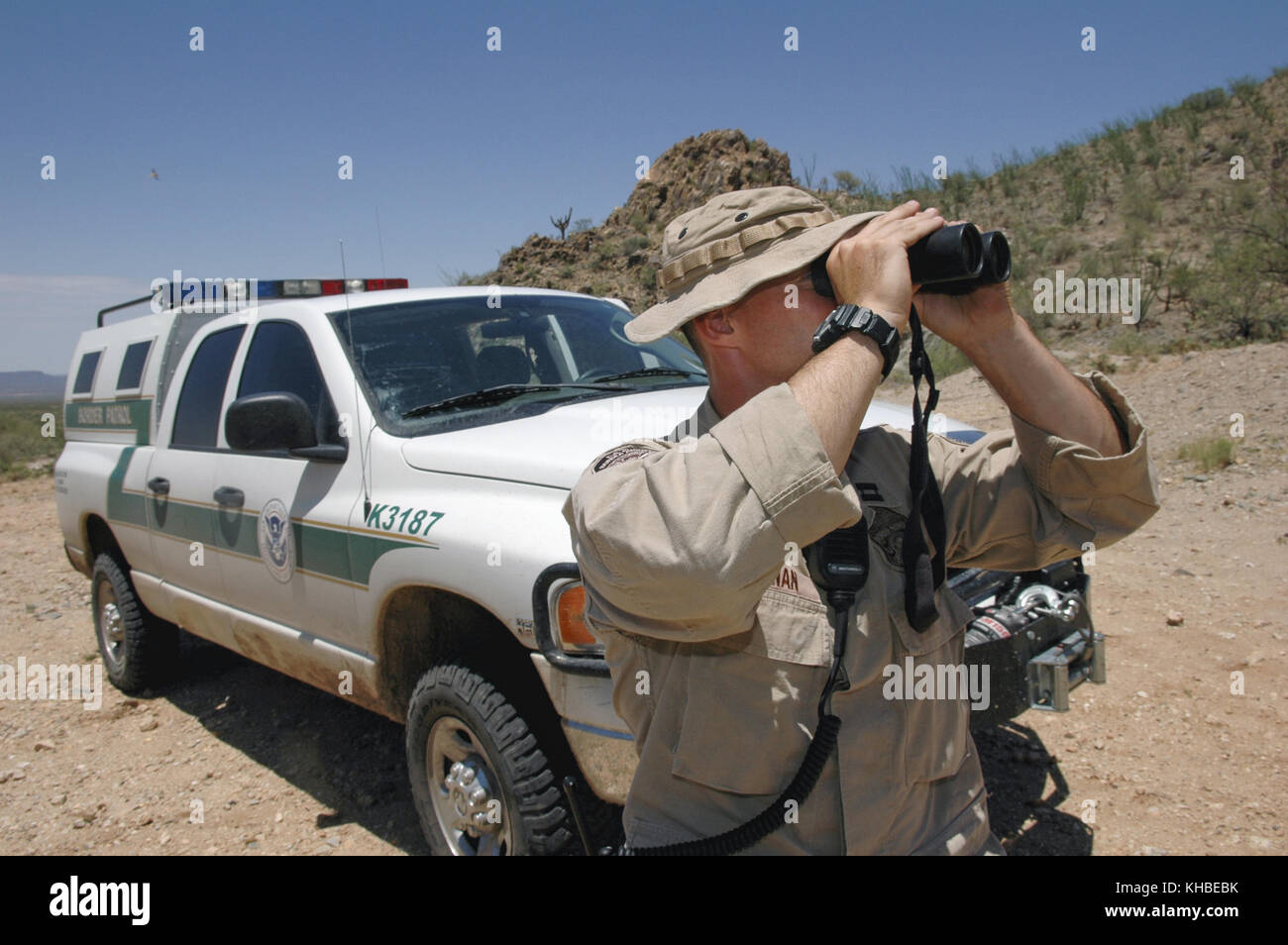 Tucson, Arizona, USA. 12th July, 2006. Border Patrol BORSTAR acting ...