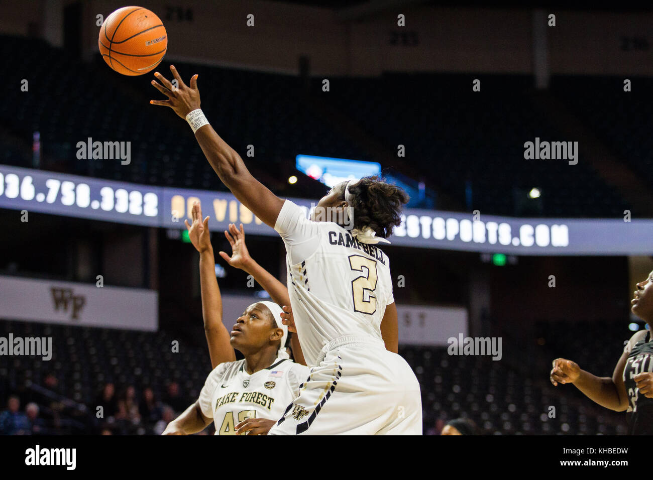 Winston-Salem, NC, USA. 10th Nov, 2017. Wake Forest guard Amber ...
