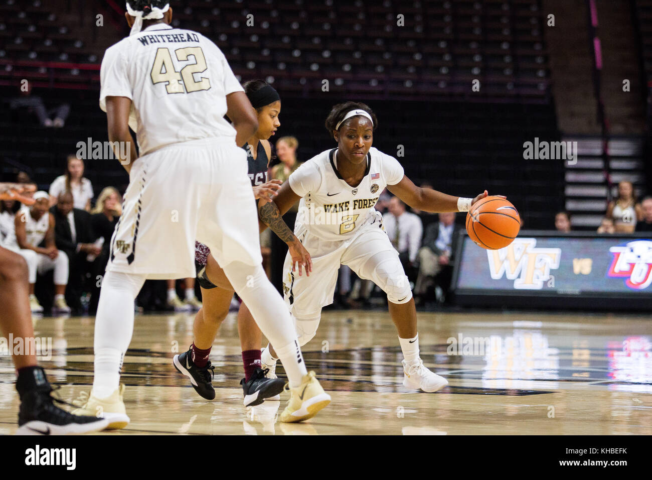 Winston-Salem, NC, USA. 10th Nov, 2017. Wake Forest guard Amber ...