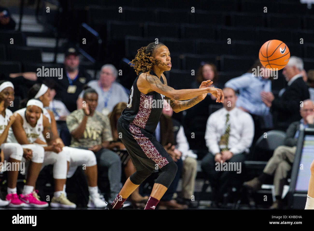 Winston-Salem, NC, USA. 10th Nov, 2017. Texas Southern guard Niya ...