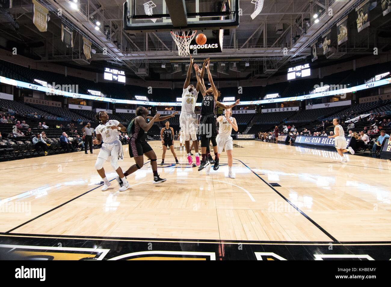 Winston-Salem, NC, USA. 15th Nov, 2017. Wake Forest forward Ona Udoh ...