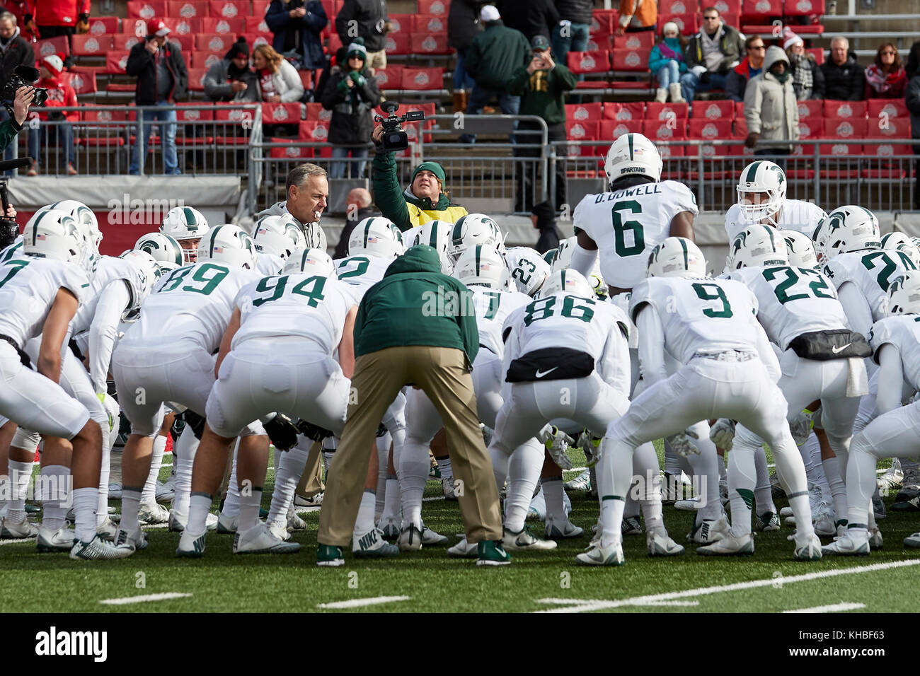 Ohio Stadium, Columbus, OH, USA. 11th Nov, 2017. Michigan State ...