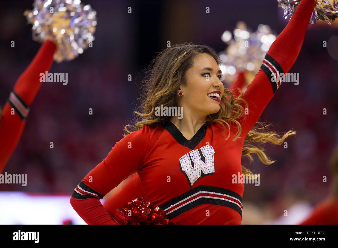 Madison, WI, USA. 12th Nov, 2017. Wisconsin dance team member ...