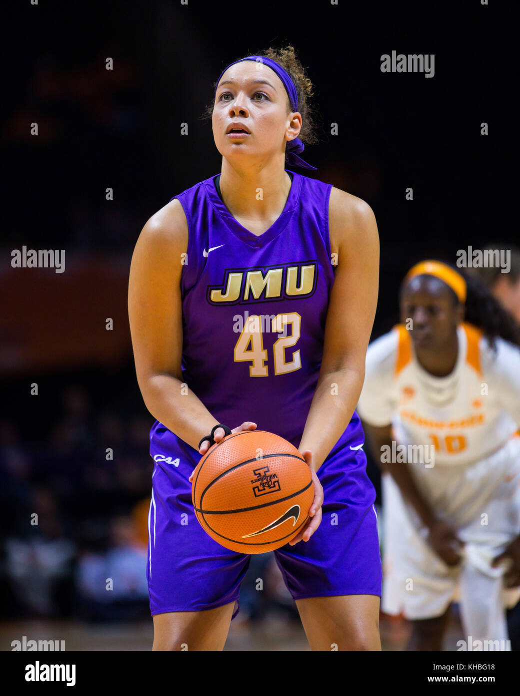 November 15, 2017: Devon Merritt #42 of the James Madison Dukes shoots ...
