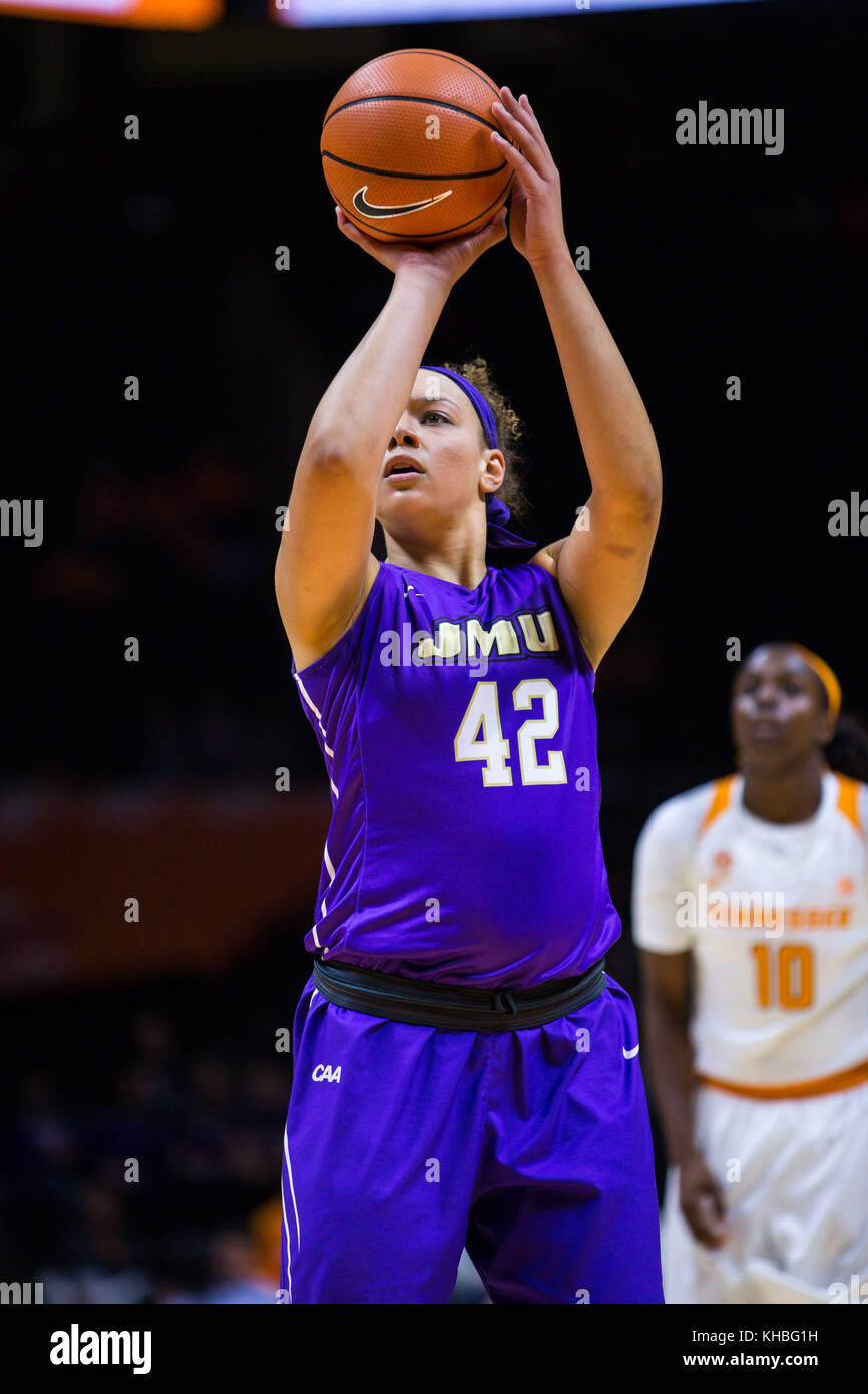 November 15, 2017: Devon Merritt #42 of the James Madison Dukes shoots ...