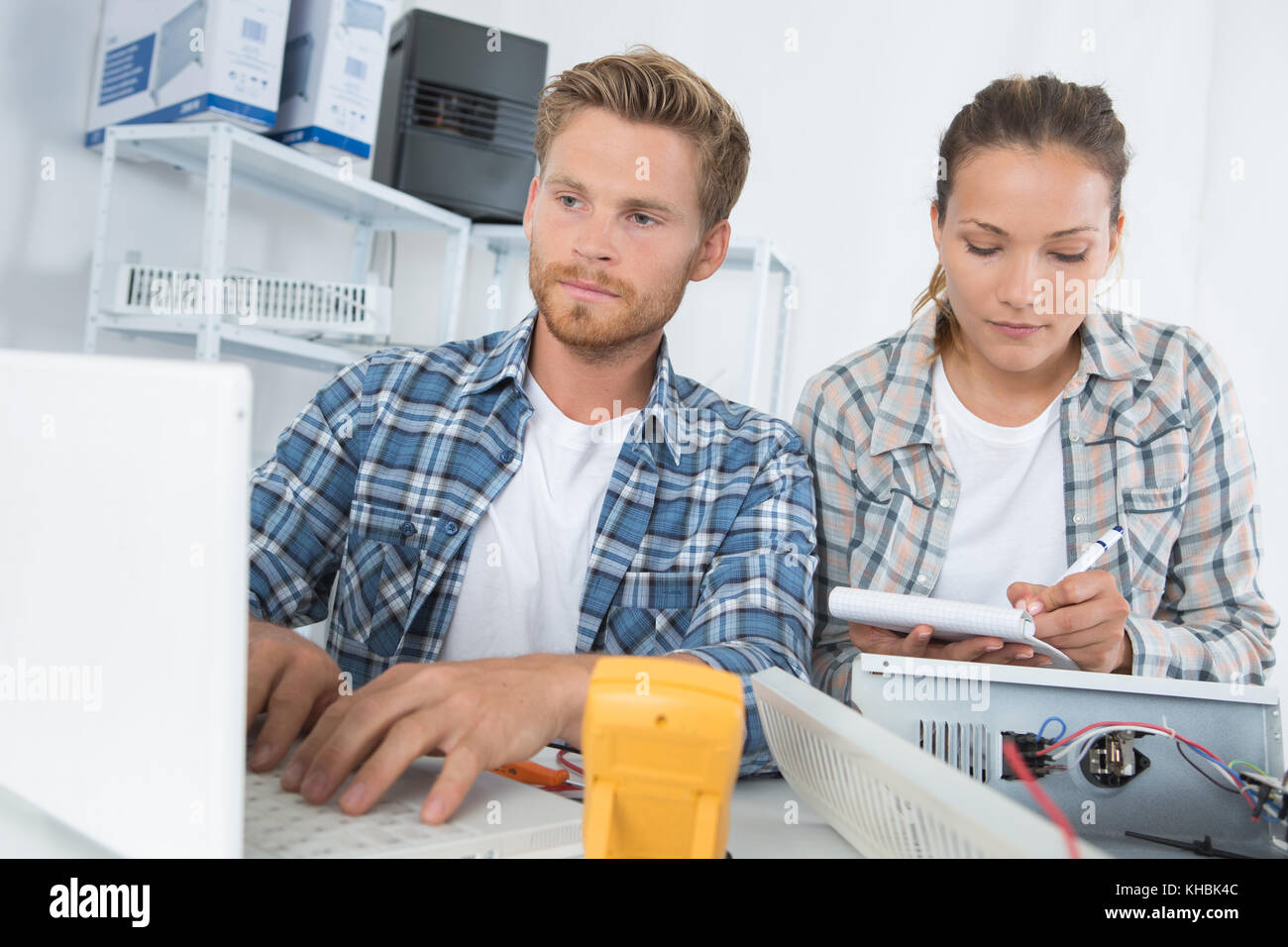 man repairing his computer Stock Photo - Alamy