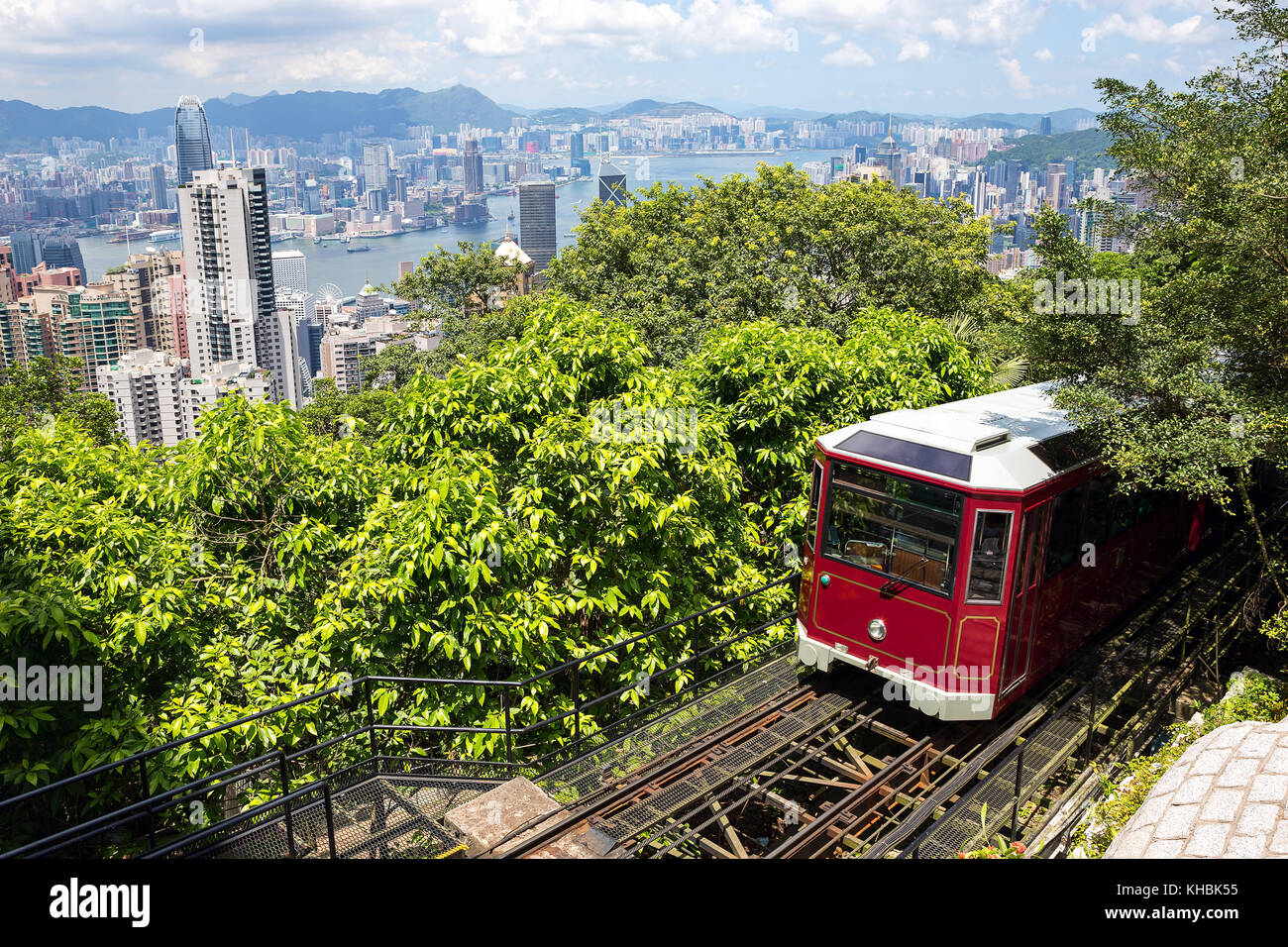 Hong kong the peak tram tower hi-res stock photography and images - Alamy