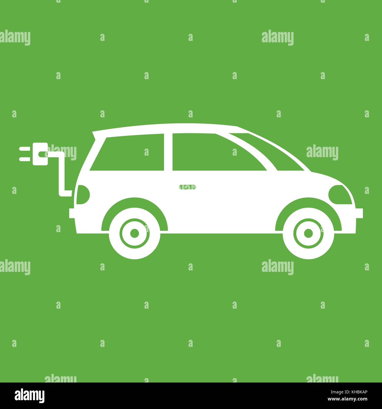 Electric car icon green Stock Vector Image & Art - Alamy