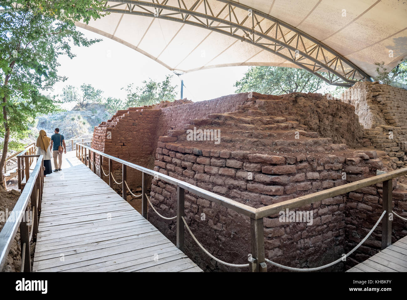 Ruins of ancient legendary city of Troy in Canakkale, Turkey.TURKEY ...