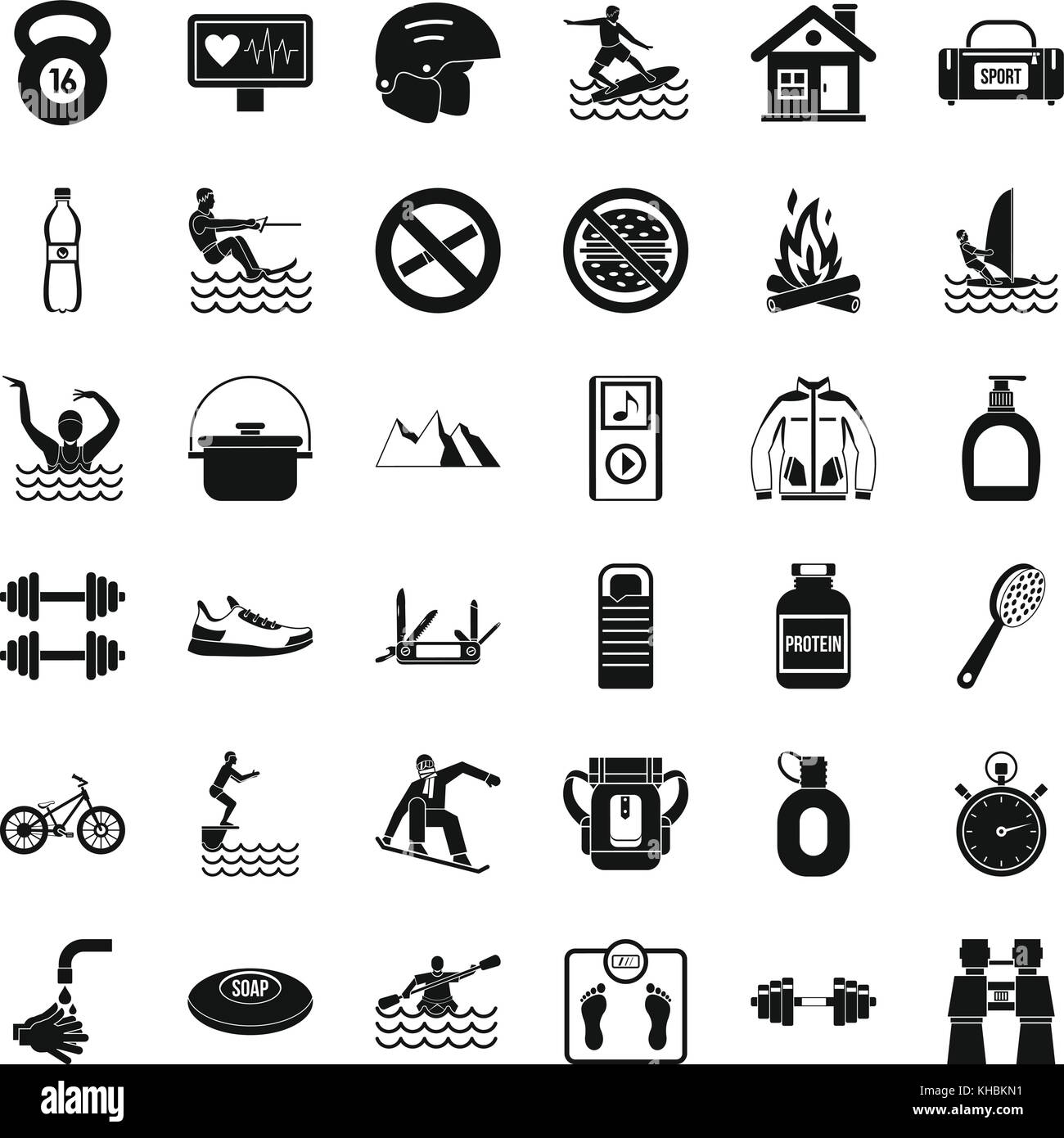 Indicator icons set, simple style Stock Vector Image & Art - Alamy