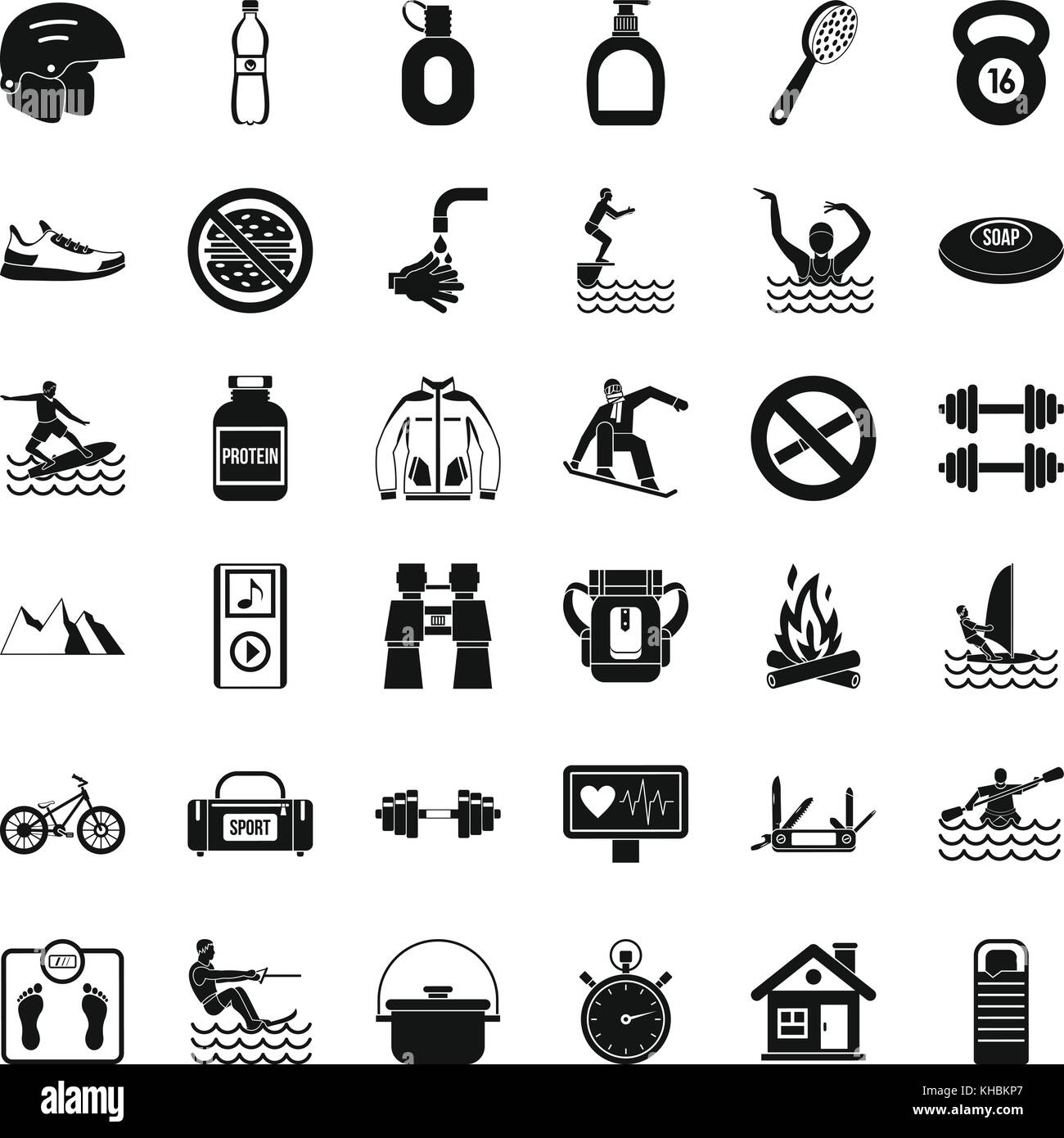 Swimming icons set, simple style Stock Vector Image & Art - Alamy