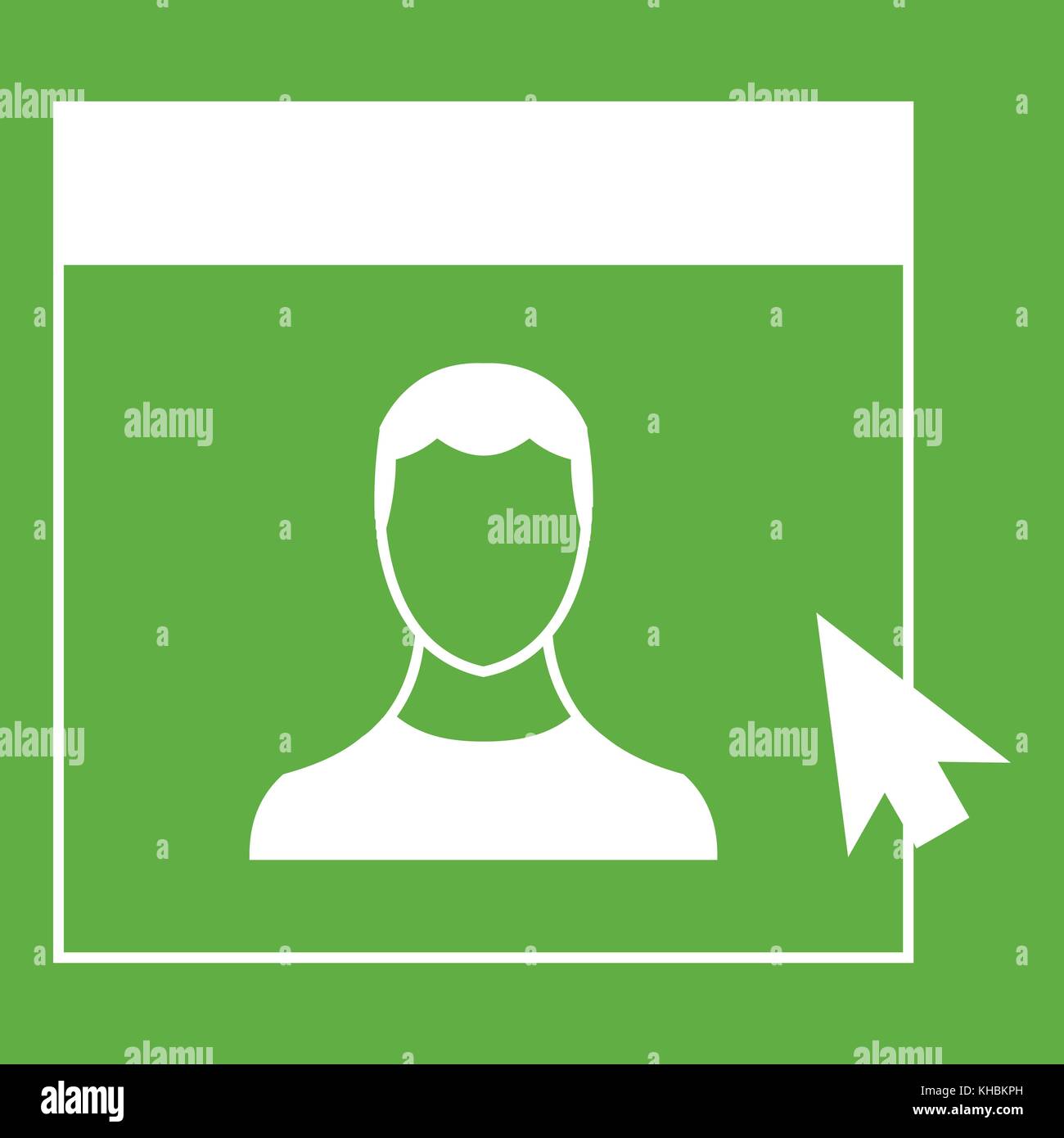 White hand cursor green screen Stock Vector Images - Alamy