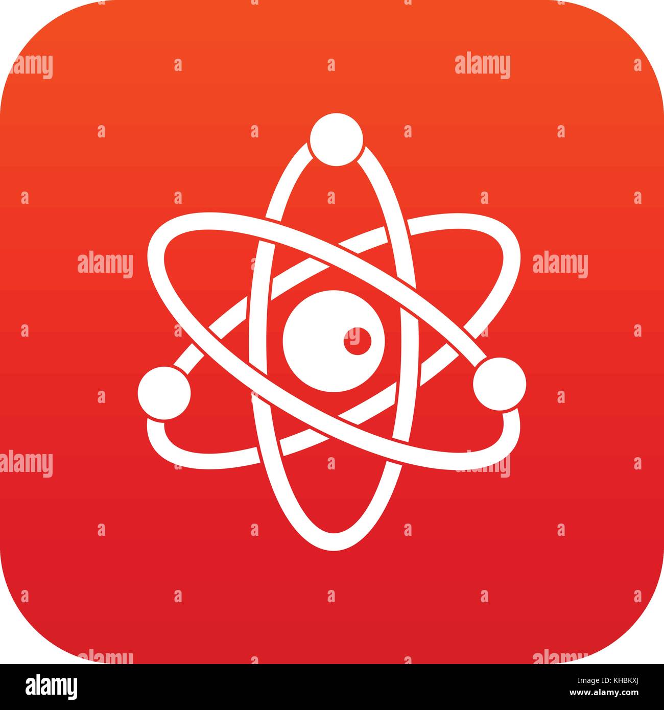 Atomic model icon digital red Stock Vector Image & Art - Alamy