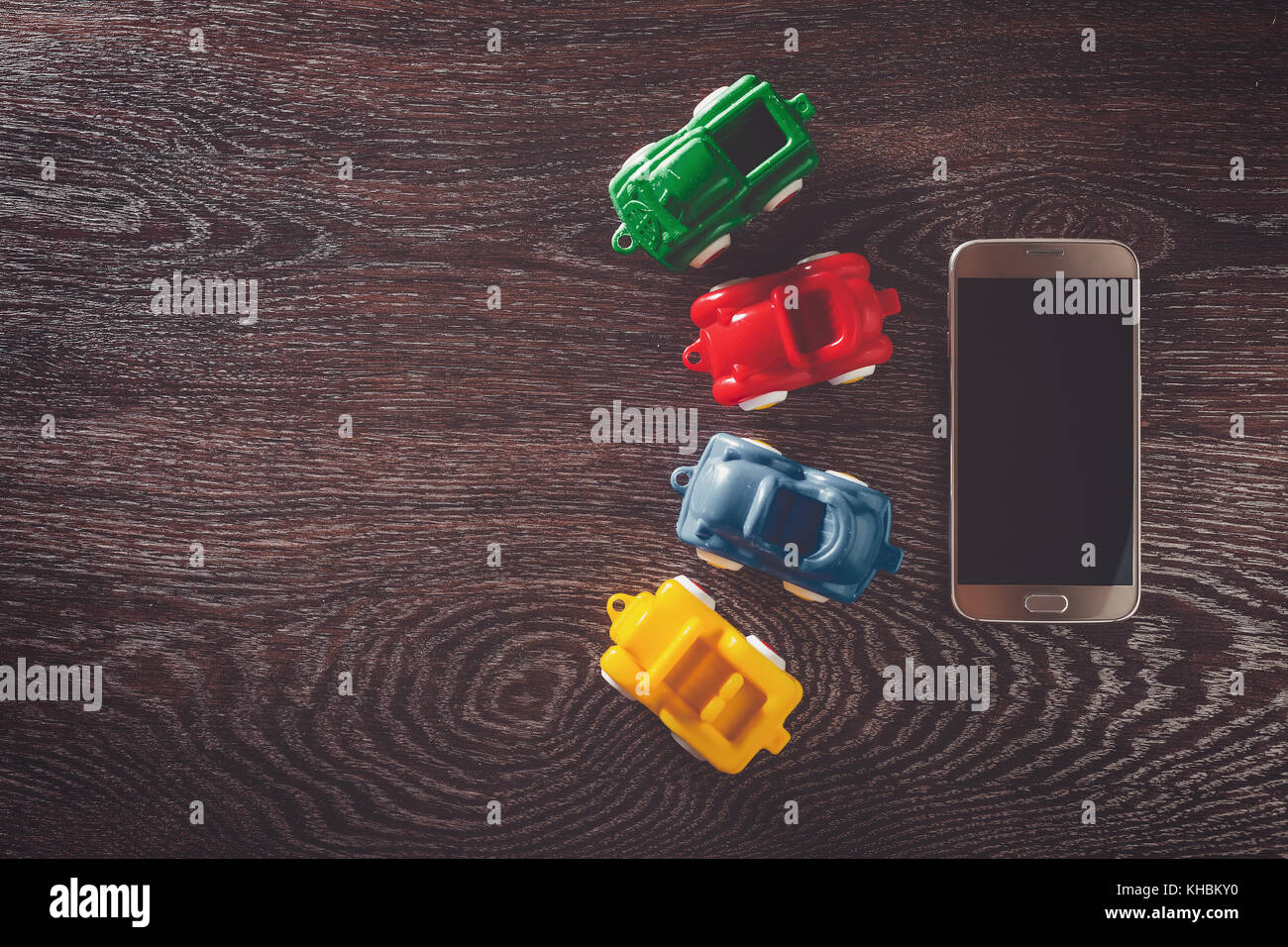 cars model rental and phone Stock Photo - Alamy